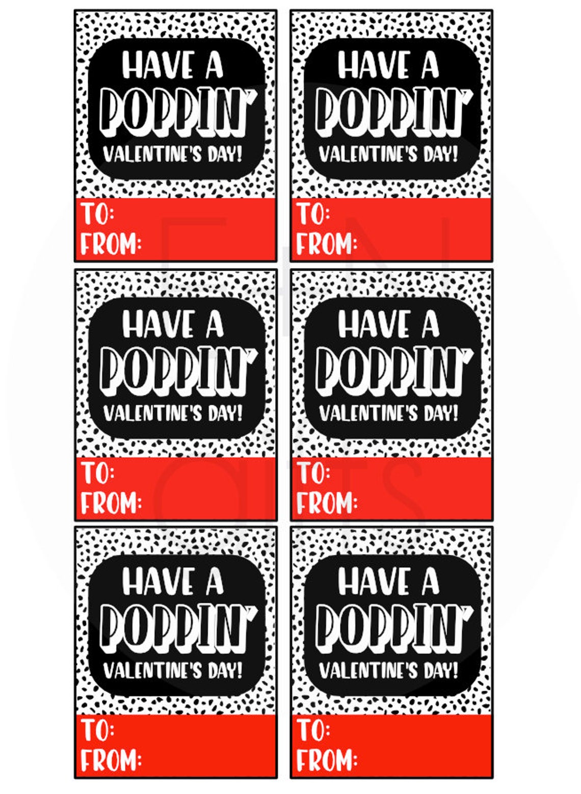 Valentine's Pop It Fidget Gift Tags,valentines Day Pop-its Cards,school ...