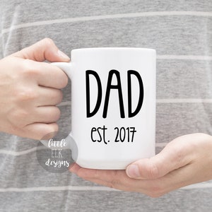 Dad Established Mug, Dad Est Mug, Dad Establighed Gift, New Dad Gift - Etsy