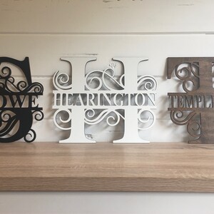 Personalized Custom Name Sign- Large Wooden Monogram Shelf Leaner or ...