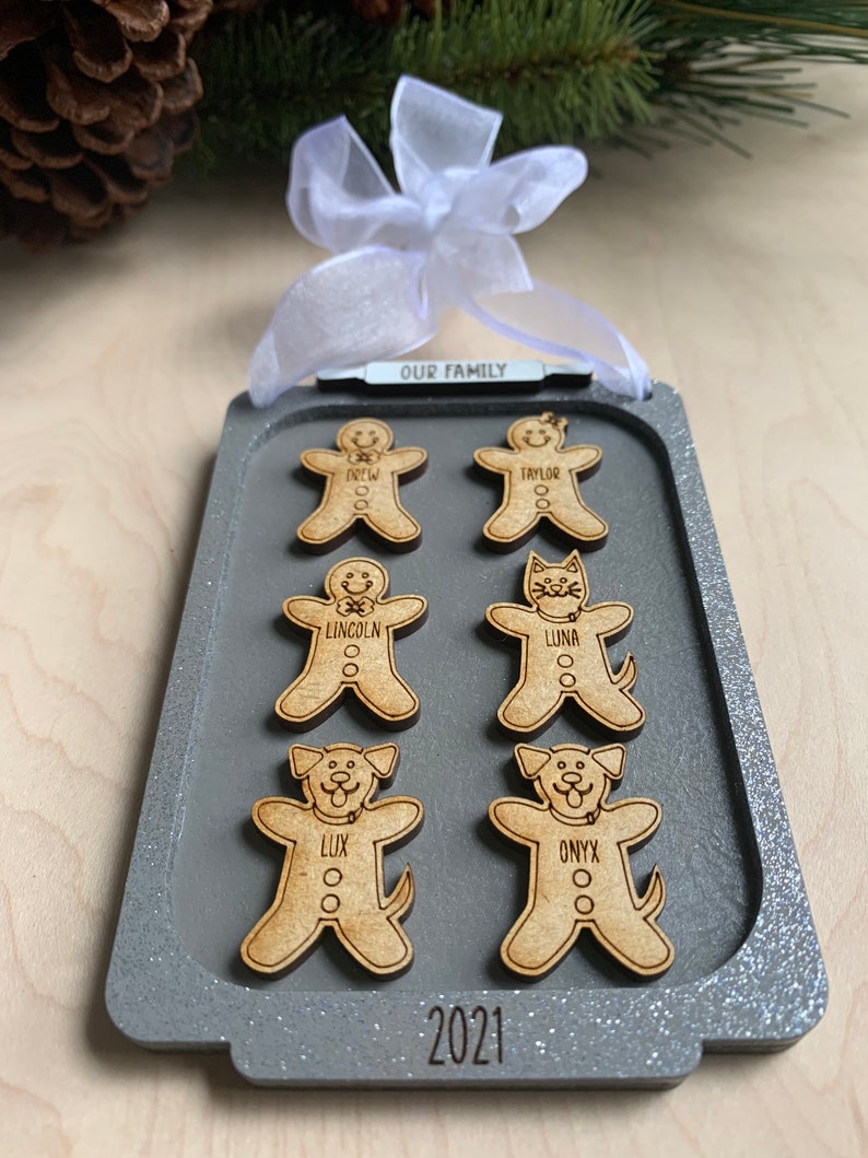 Personalized Gingerbread Cookie Sheet Christmas Tree Ornament - Etsy