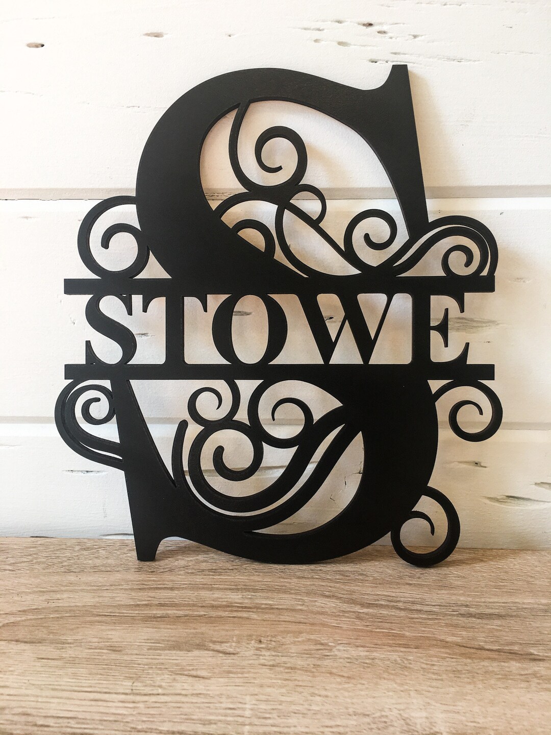 Personalized Custom Name Sign- Large Wooden Monogram Shelf Leaner or ...