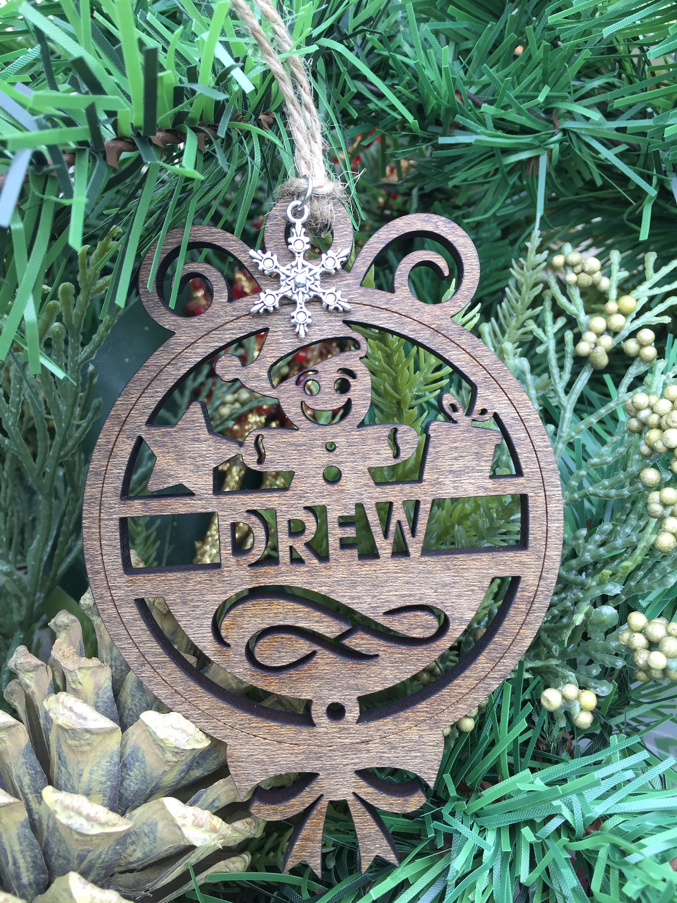 Personalized Christmas Tree Ornaments~ Custom Family Names Keepsake ...