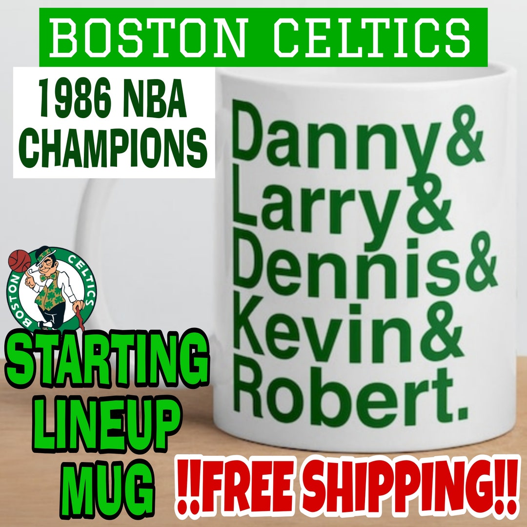 BOSTON CELTICS Mug | 1986 NBA Champions Celtics | Boston Sports Coffee ...