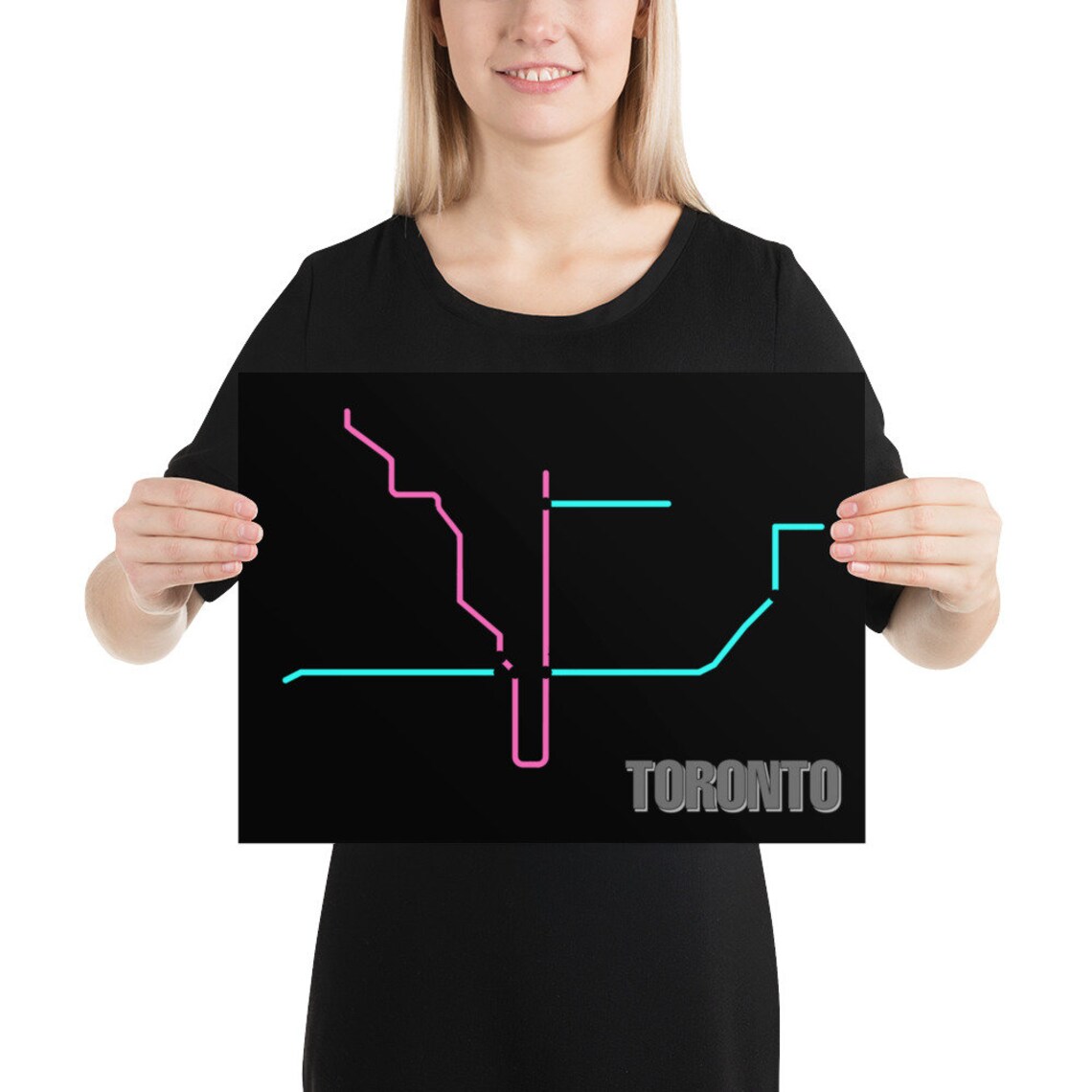 TORONTO SUBWAY Map Poster Metro Line Minimalist Art Toronto - Etsy Canada