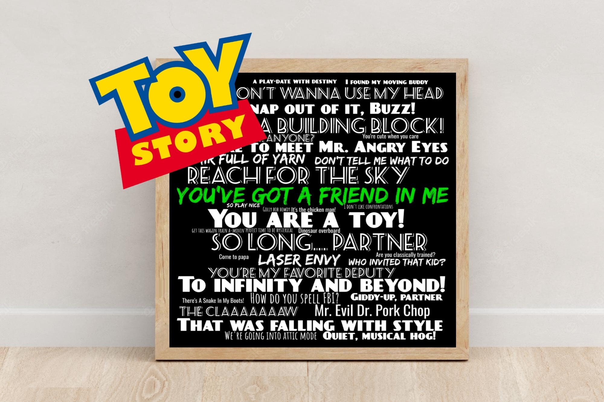 Toy Story Quotes Disney Pixar Poster Print Toy Story Movies Buzz