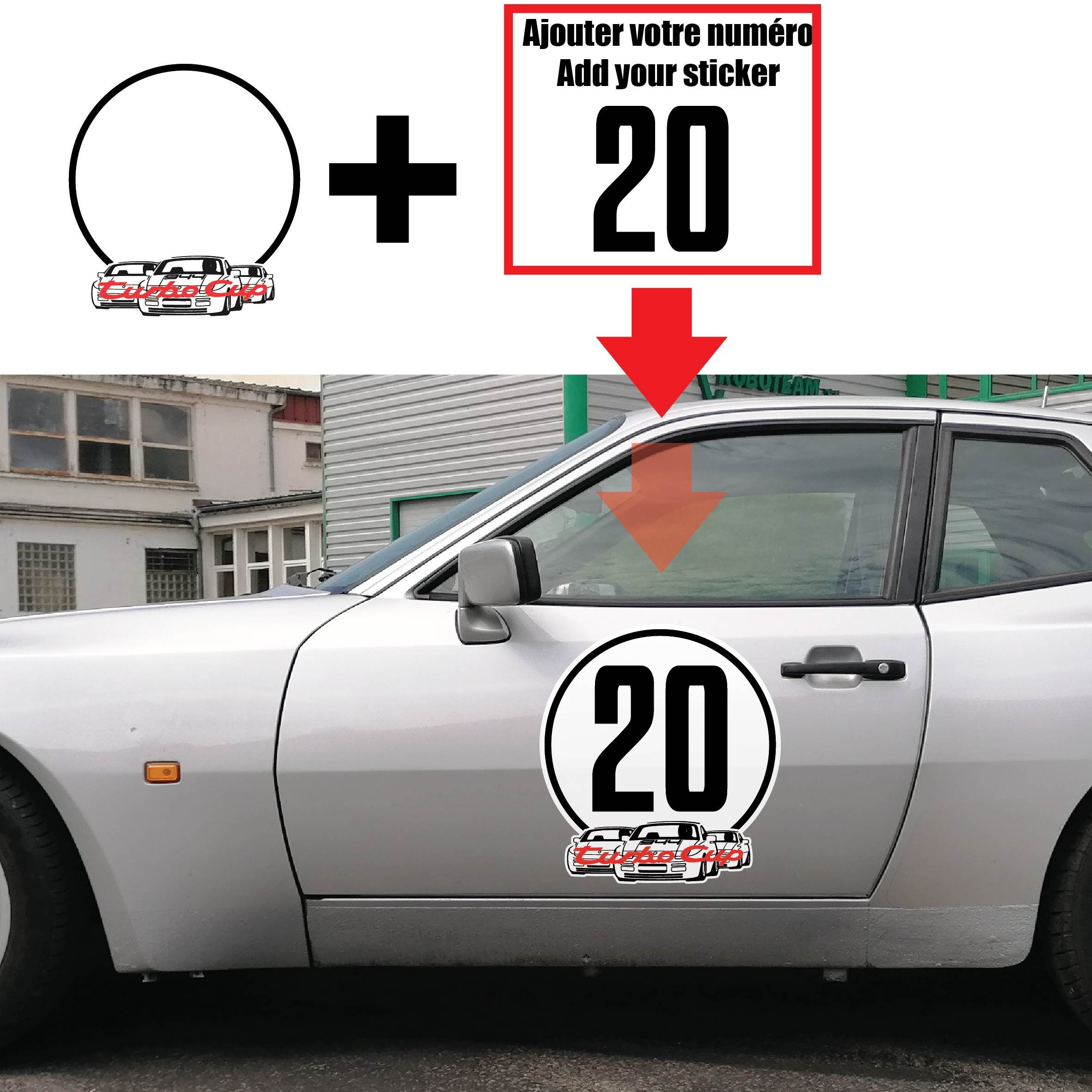 Polymer Sticker: Porsche 944 Turbo Cup Doors Number Vintage Black ...