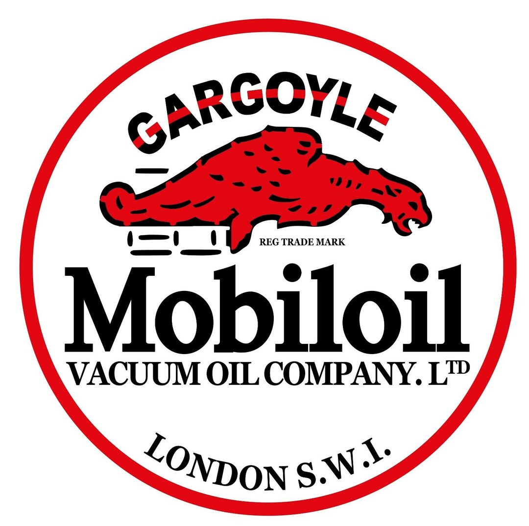 Polymer Sticker: Mobiloil Gargoyle Ref London Red Sticker ø 3 to 120 Cm ...