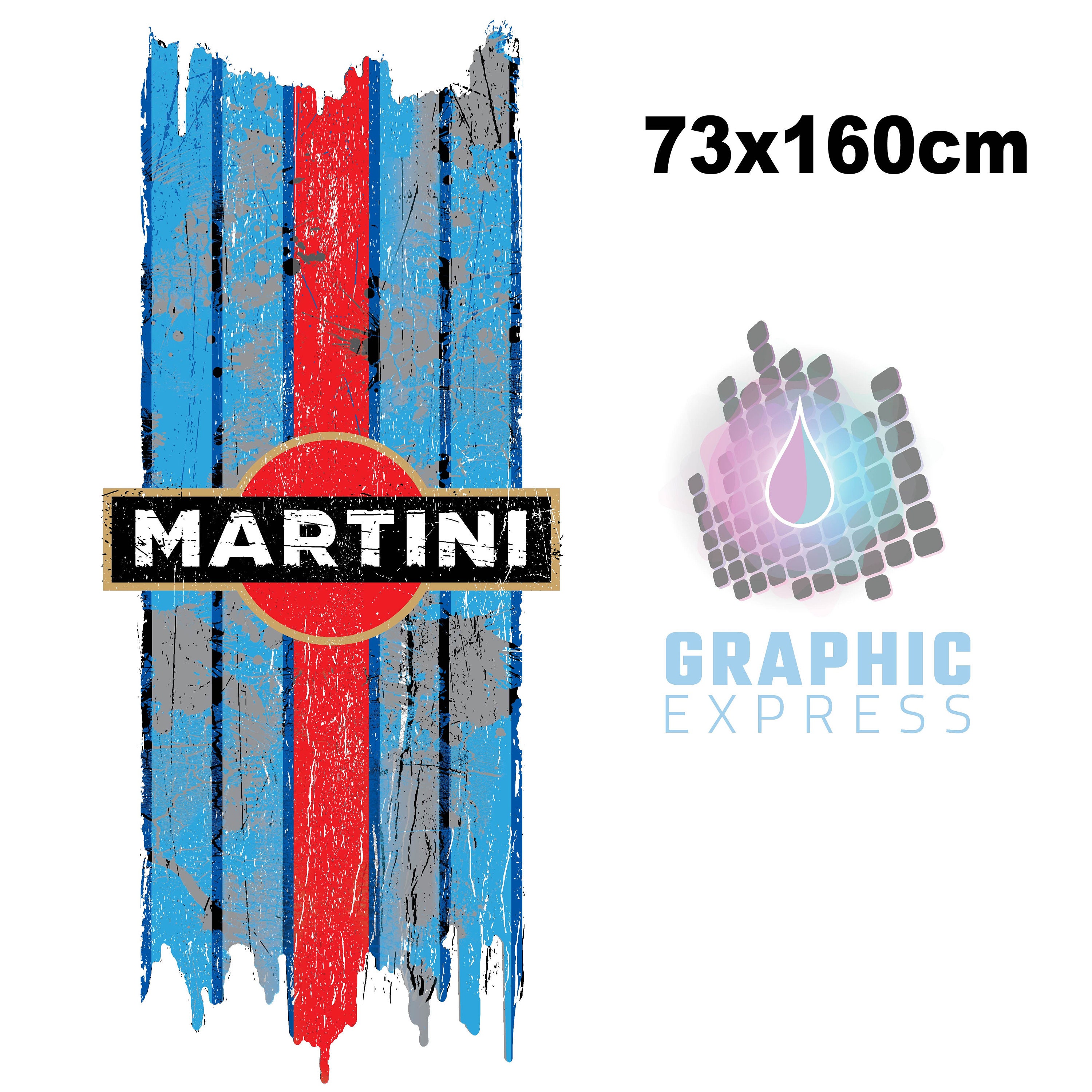 Scratch Bonnet Martini Racing Mix Colors Stripes Compatible Porsche VW ...