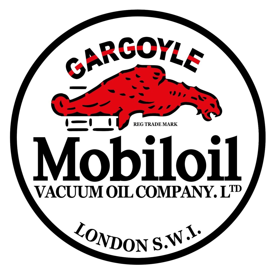 Polymer Sticker: Mobiloil Gargoyle Ref London Black Sticker ø 3 to 120 ...