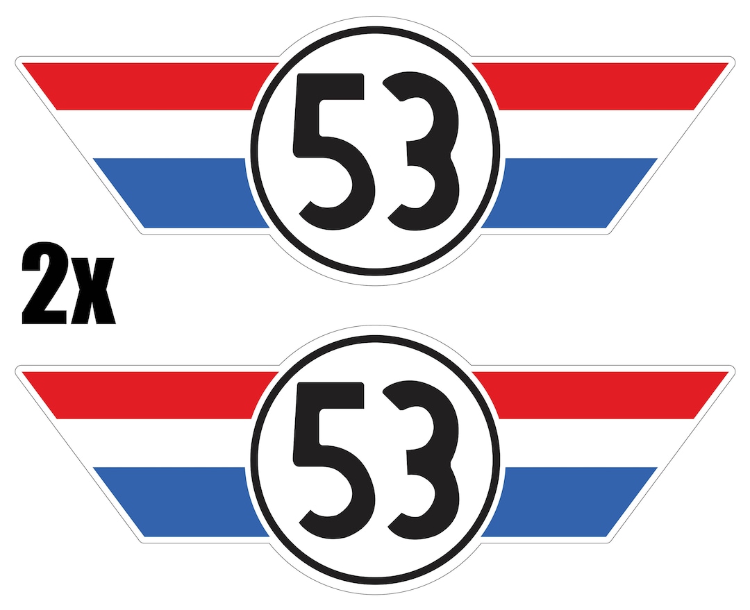 Polymer: 2x 53 Herbie New Beetle Vw Volkswagen Sticker Wings Choupette ...