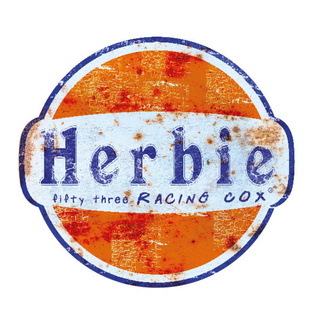 Polymer Sticker: HERBIE GULF OIL Sticker Ø 3 to 120 Cm Used Effect ...