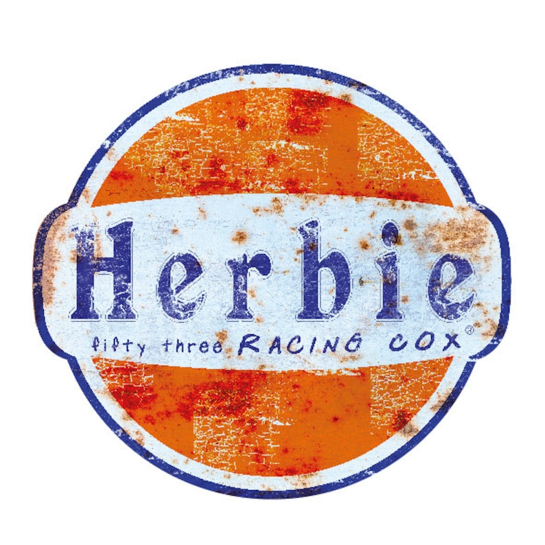 Polymer Sticker: HERBIE GULF OIL Sticker Ø 3 to 120 Cm Used Effect ...