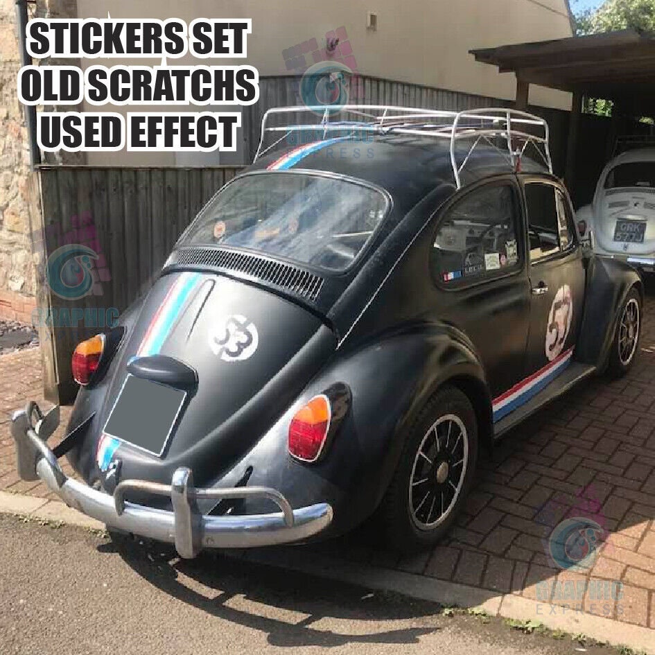 Kit Herbie Beetle Destroy Used Stickers Compatible Volkswagen Choupette ...