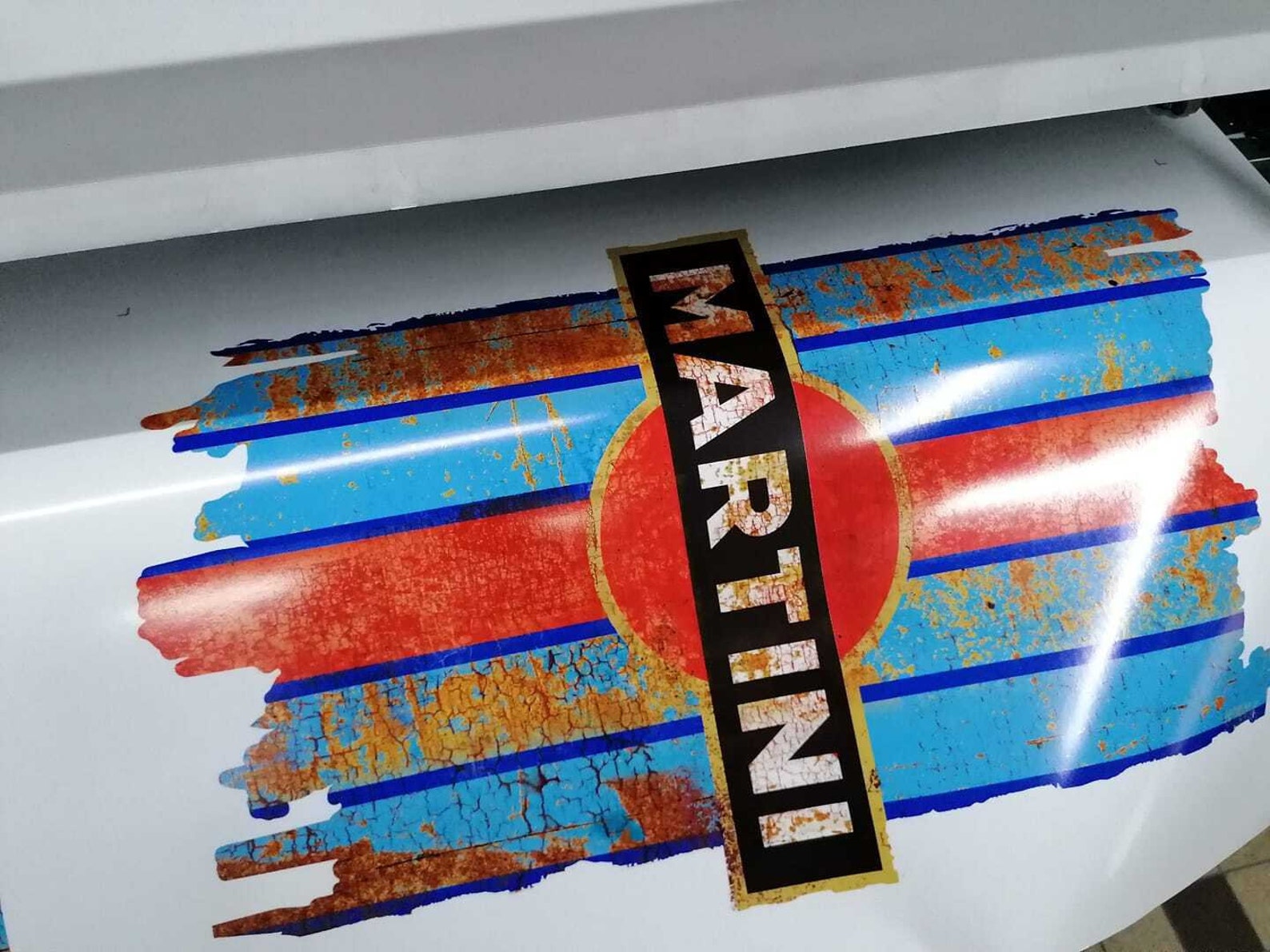 Martini Decal Kit Compatible With Fiat 500 Abarth, Scratched, Rusted ...