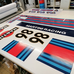 Porsche 924 & 944 Martini Racing Le Mans Stripe + Race Number of Your ...