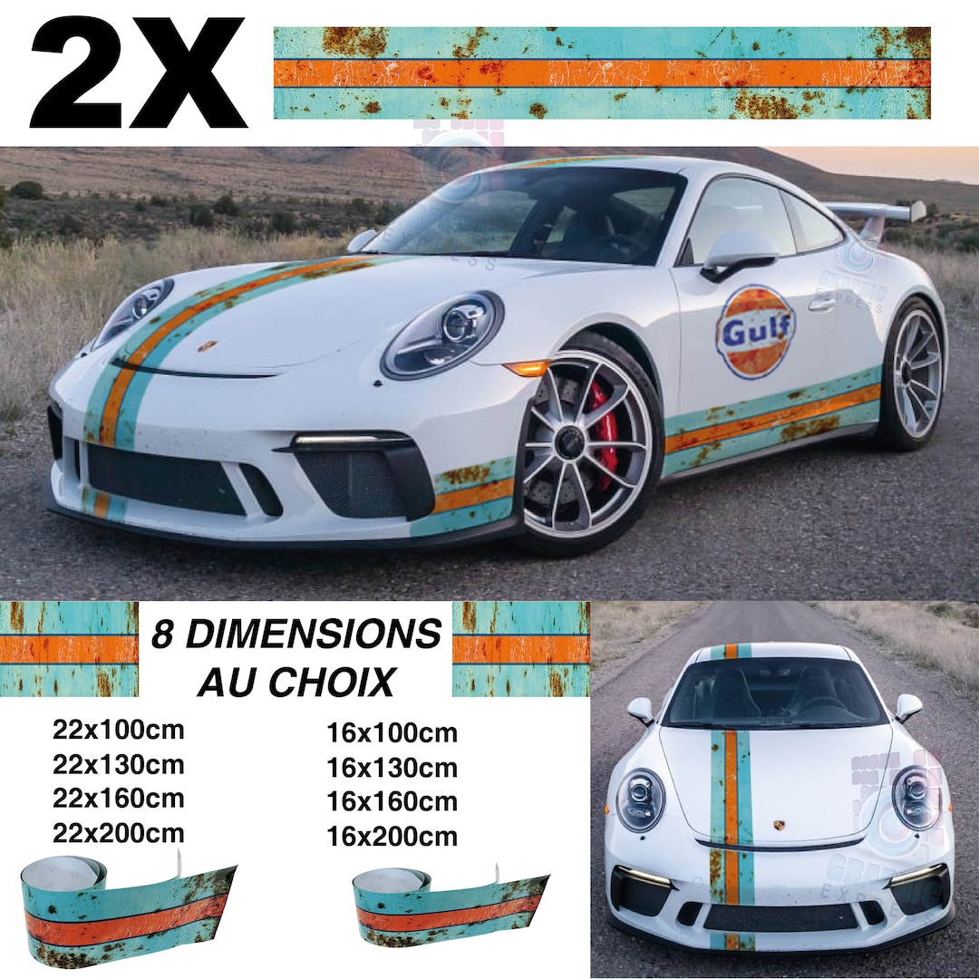 Sticker Compatible Gulf Band Strips Lower Body Racing Le Mans Herbie 53 ...
