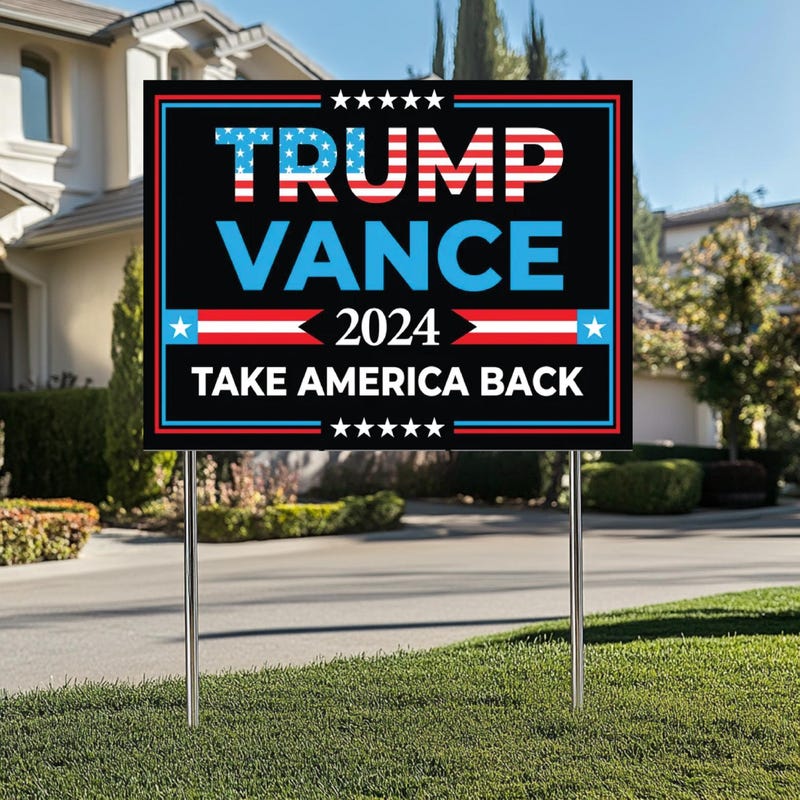 Trump/vance 2024 Yard Sign - Etsy
