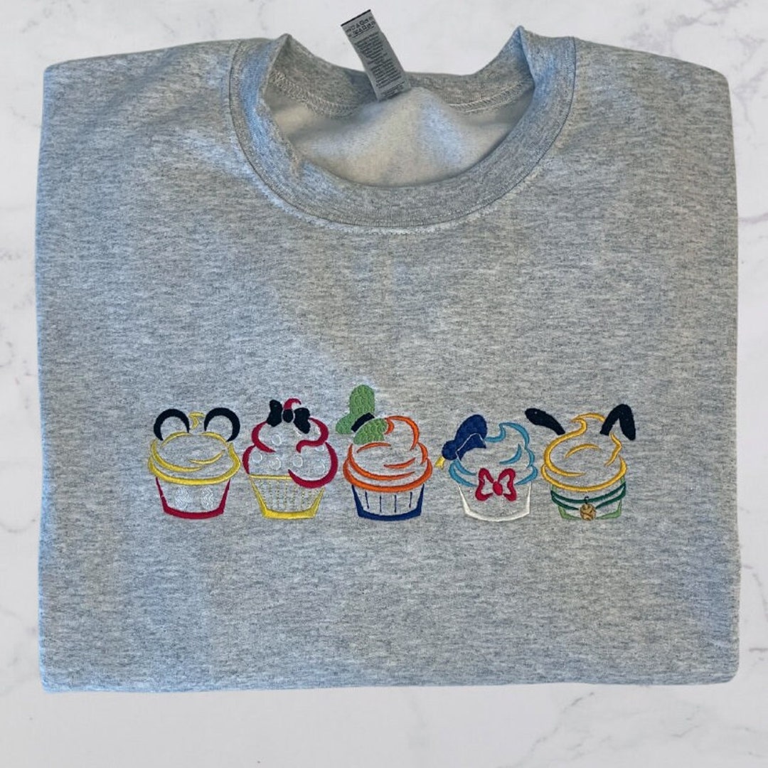 Character Snack Sweatshirt, Here for the Snacks, Mouse Ear Cupcake ...