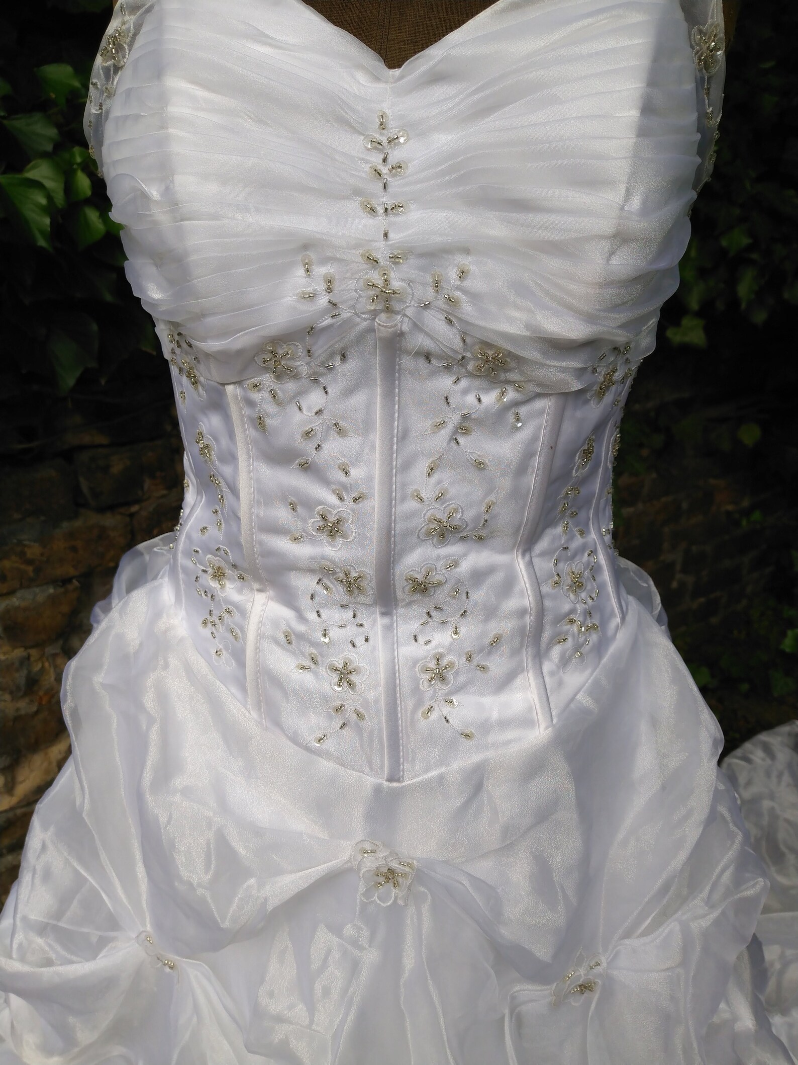 Corsages White Vintage Dress Wedding Dress Ball Dress Corsage Boudoir ...