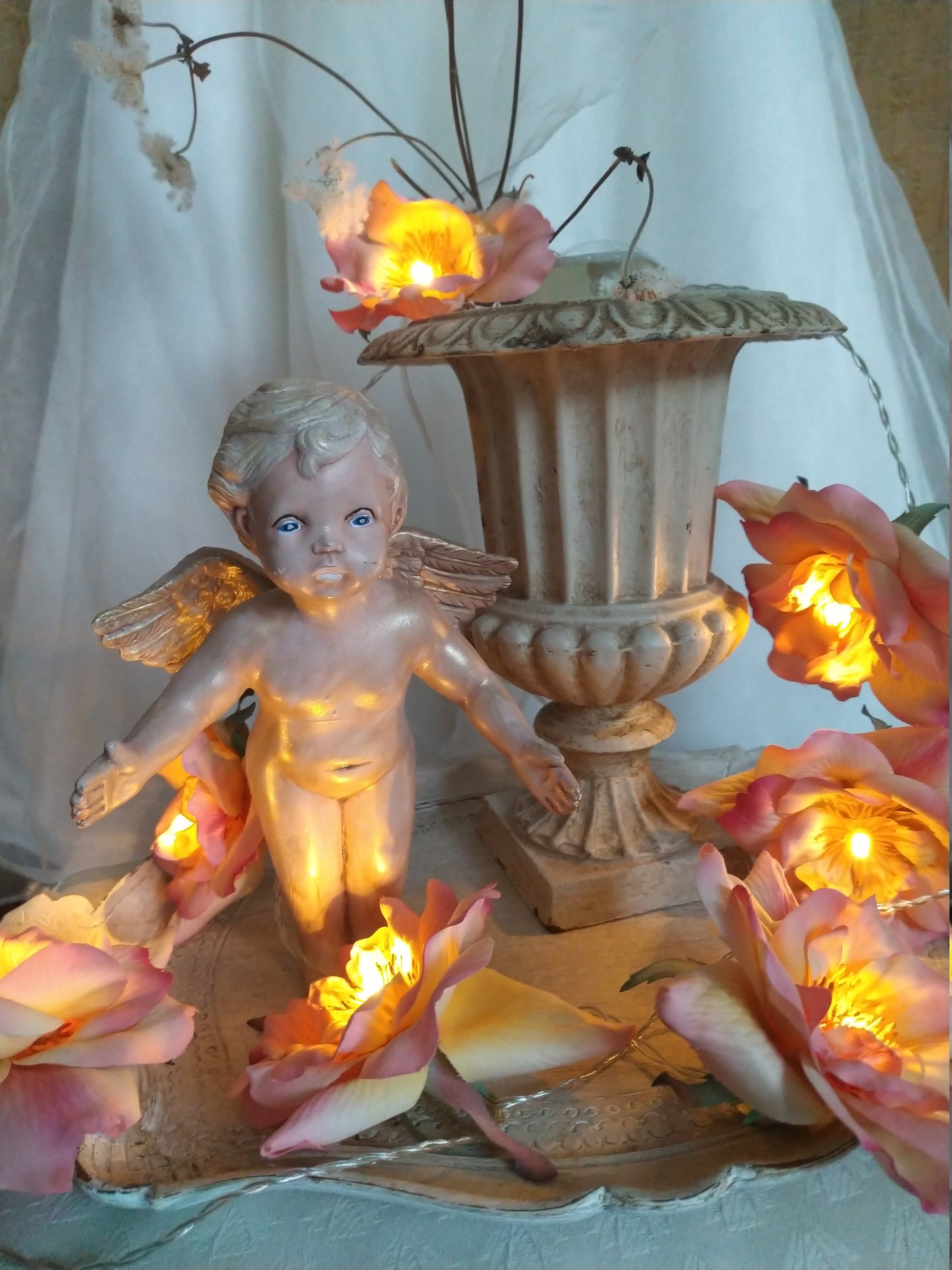 Vintage Putti Angel Cupid Old Plaster Modeling With Wings | Etsy