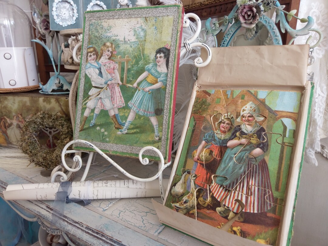 Rarity: Charming Antique Jigsaw Puzzle From France Around 1890-1900 ...
