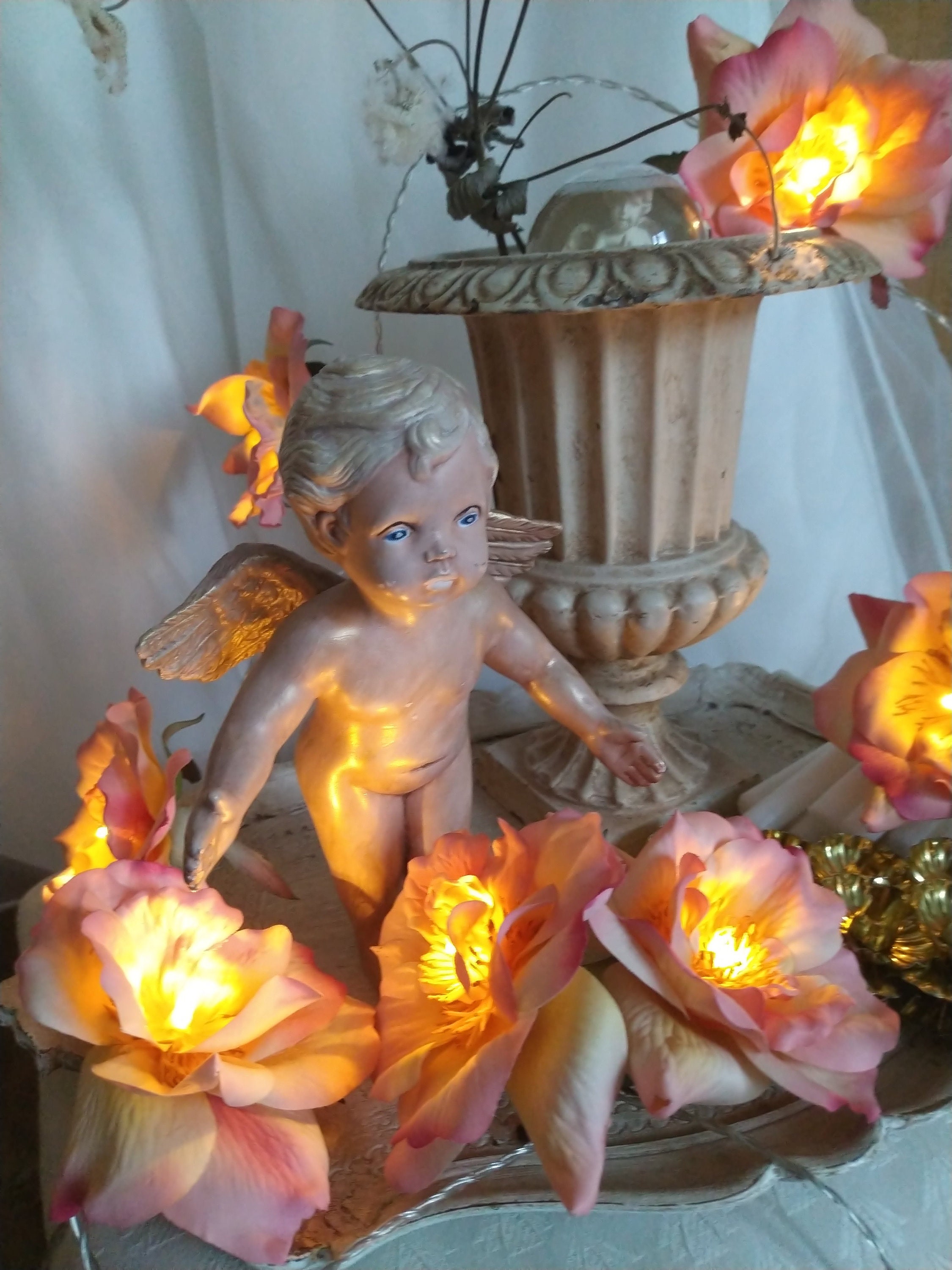 Vintage Putti Angel Cupid Old Plaster Modeling With Wings | Etsy