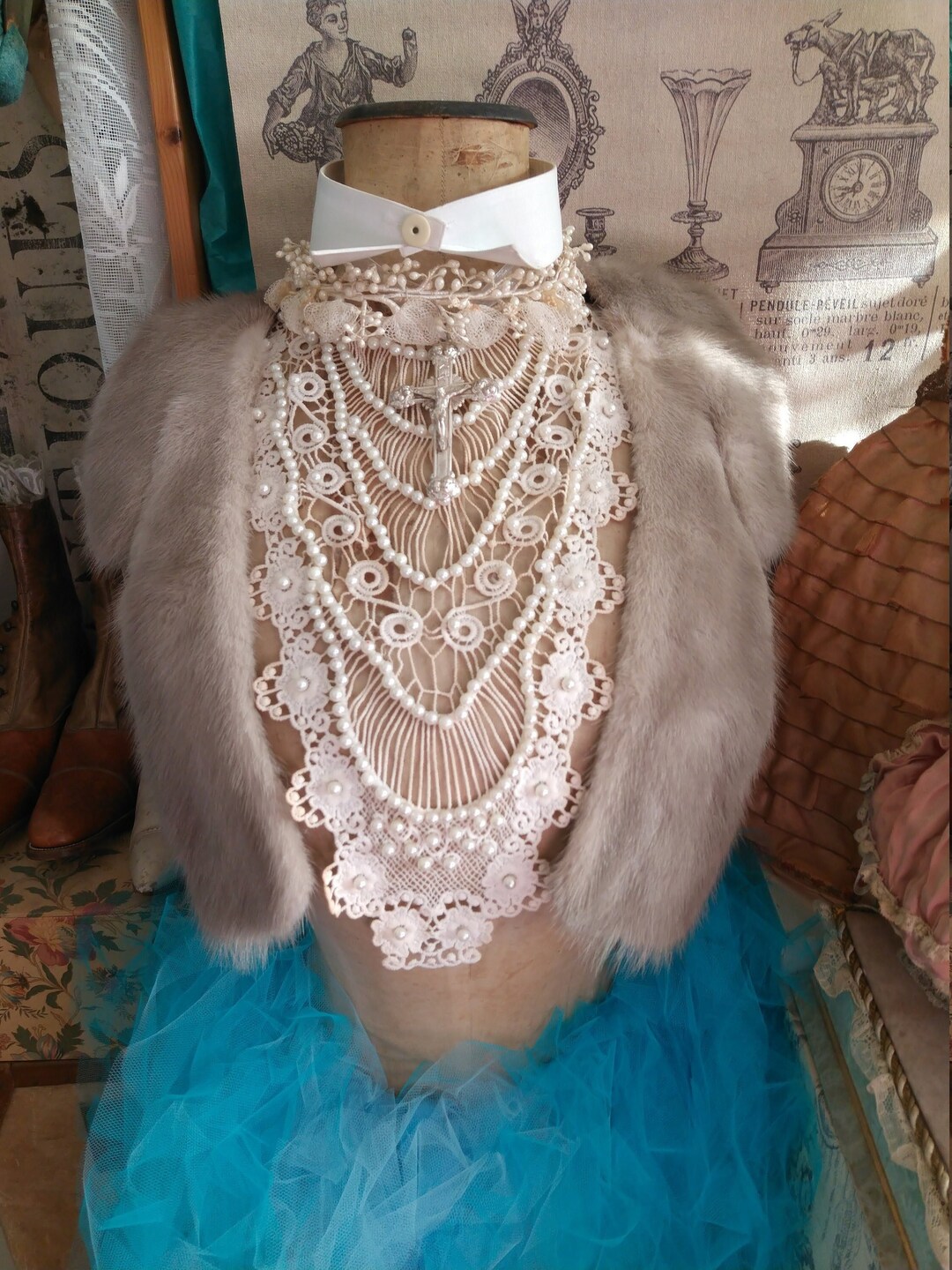 So Soft and Beautiful: 50s / 60s Vintage Mink Collar Gray Scarf Fur ...