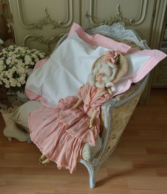 Rare: Pink Boudoir Pillowcase From France Embroidery Rare | Etsy