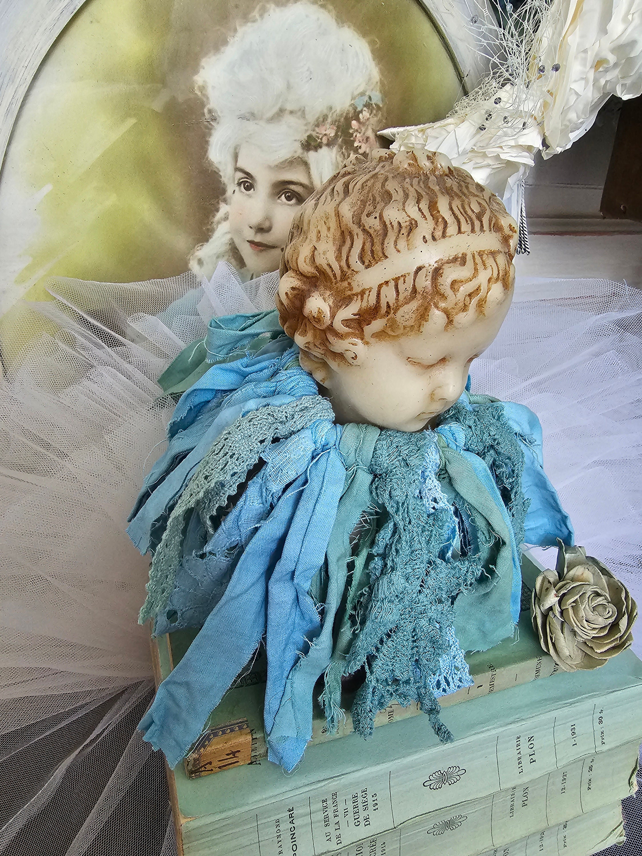 Antique Small Lace Cotton Linen Boudoir Dolls Bears Ruff Vintage ...