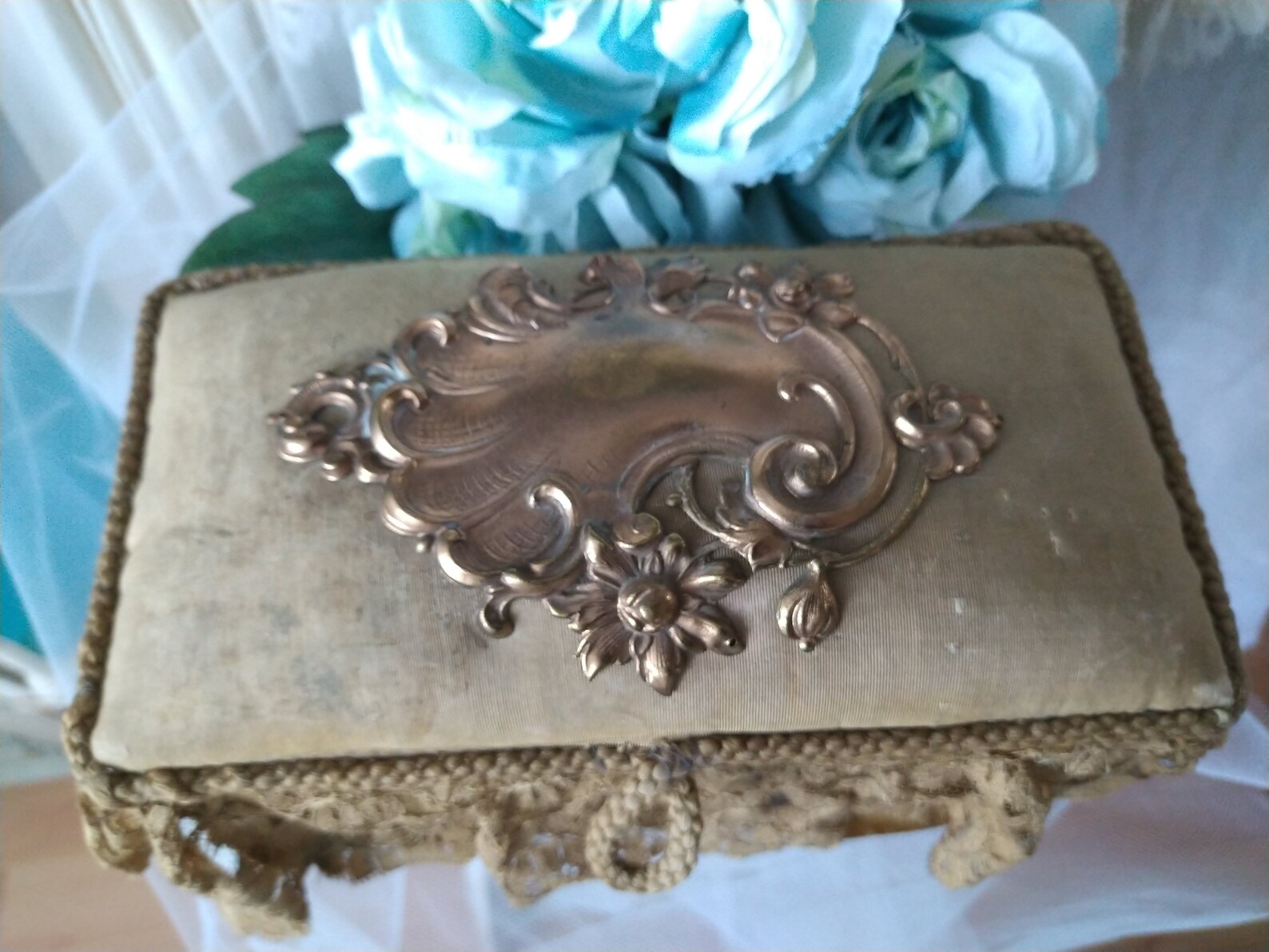 RARE: Enchanting Large Box Lace Small Sewing Box Fabric Box - Etsy