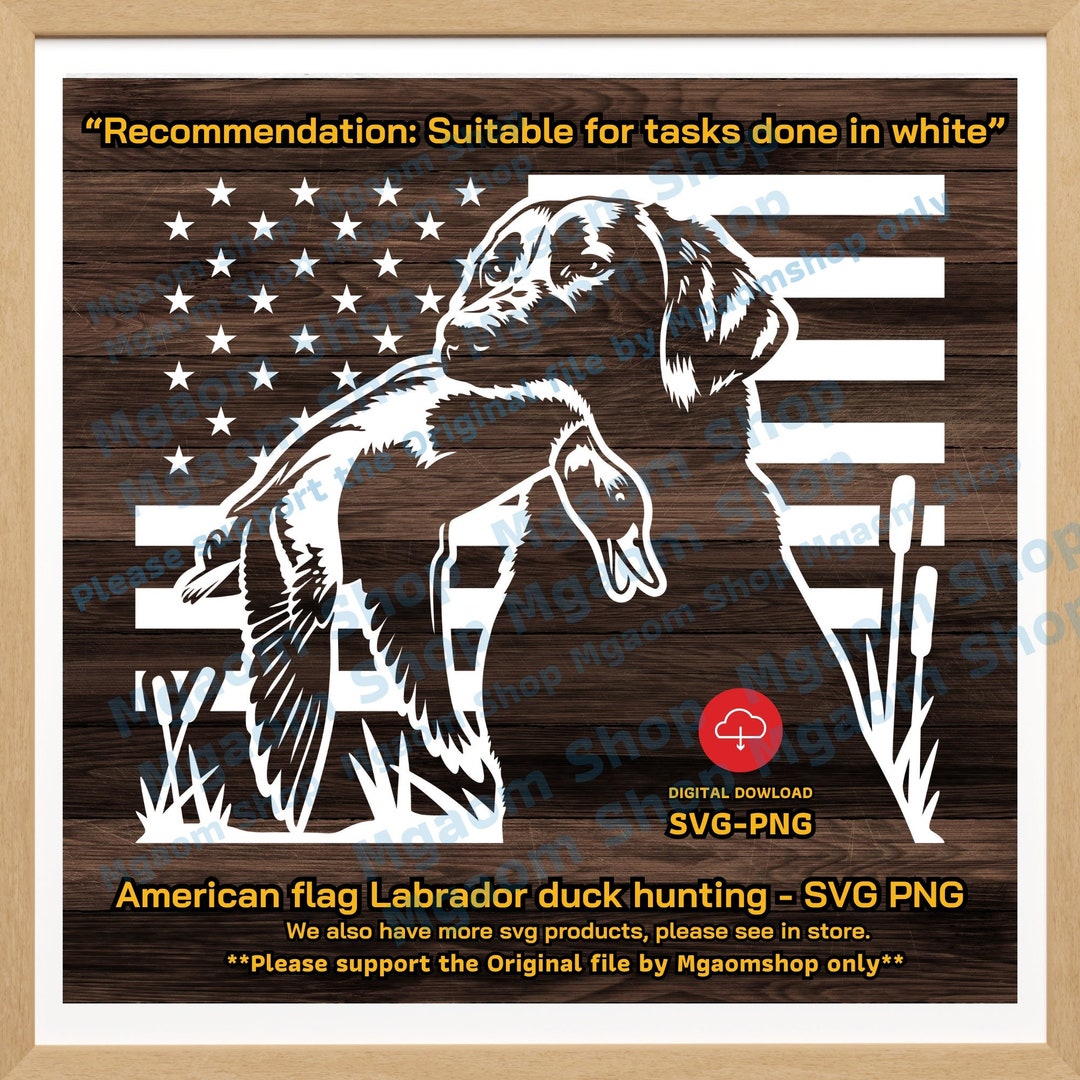 American Flag Labrador Duck Hunting SVG: USA Patriotic Hunter (digital ...