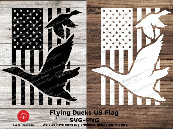 Flying Ducks US Flag SVG American Flag Hunting Svg US Flag - Etsy