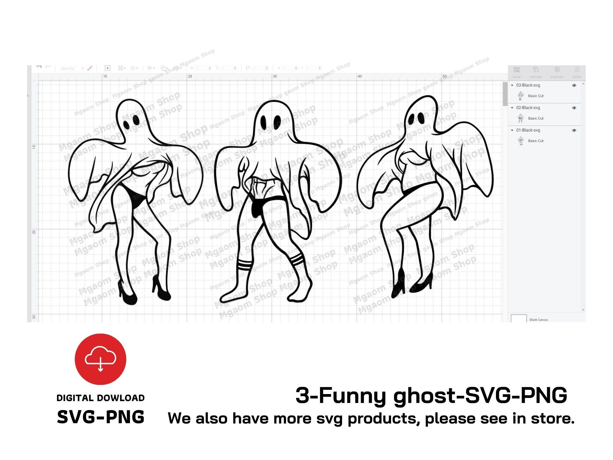 Funny Ghost Svg 3 File Funny Ghost Svg Halloween Svg Boo - Etsy