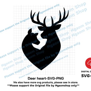 Deer SVG, Deer Heart Svg, Valentine Svg, Deer Hunting Svg, Sweetheart ...