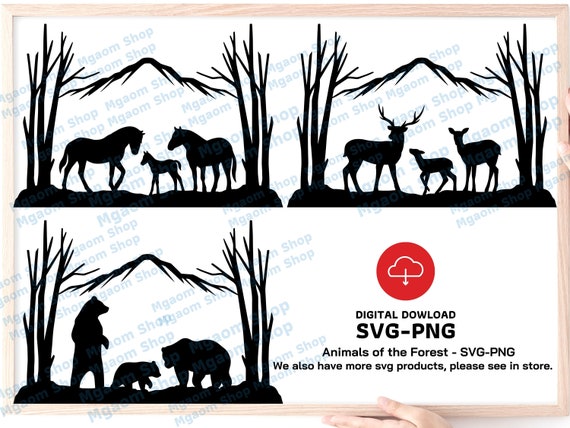Animals of the Forest Svg Animals Forest Svgdeer Svg Bear | Etsy