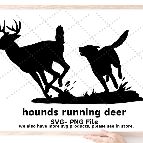 Chasing Deer Svg - Etsy