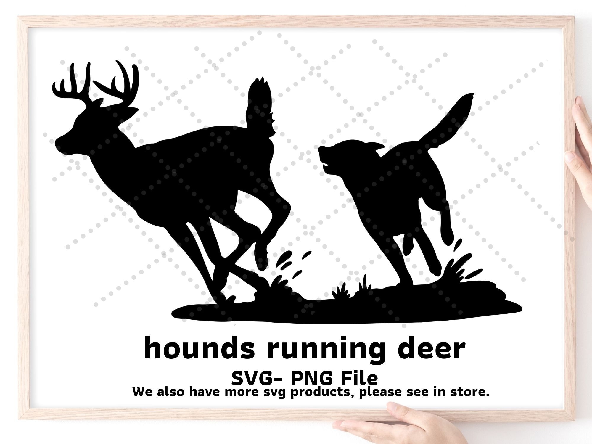 Hounds Running Deer SVG Hound Chasing Deer Svg Png File Svg - Etsy ...