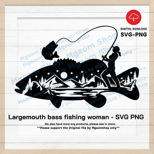 Fishing Girl Svg - Etsy