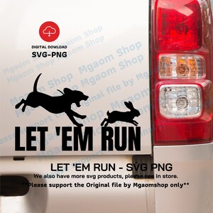 Beagle Hunting Rabbit SVG: Let 'em Run Design (digital Download) - Etsy