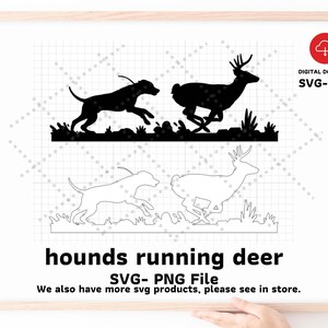 Hound Chasing Deer SVG: Hunter Design (digital Download) - Etsy