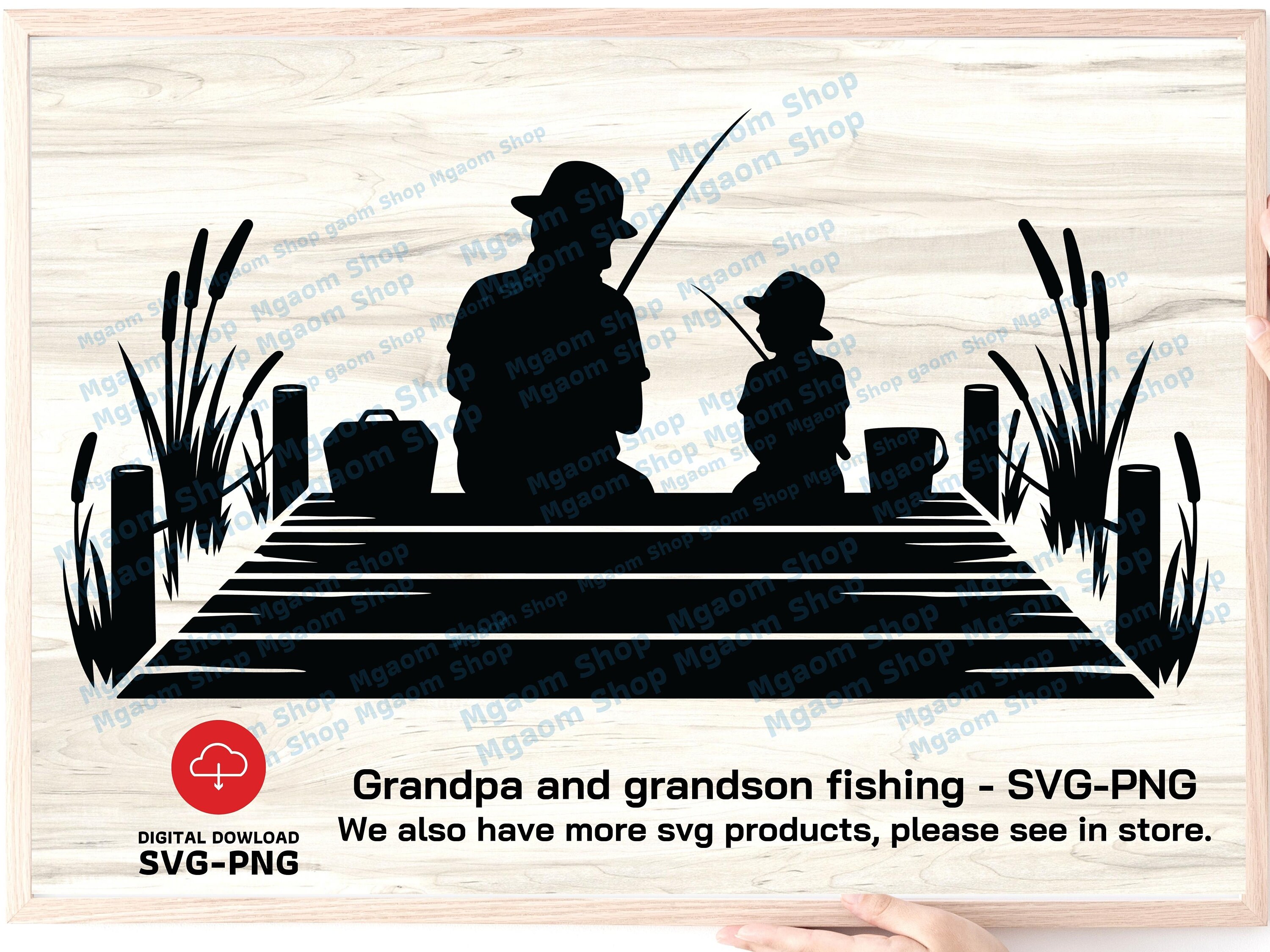 Grandpa and Grandson Fishing Svg Daughter Fishing Svg - Etsy Ireland