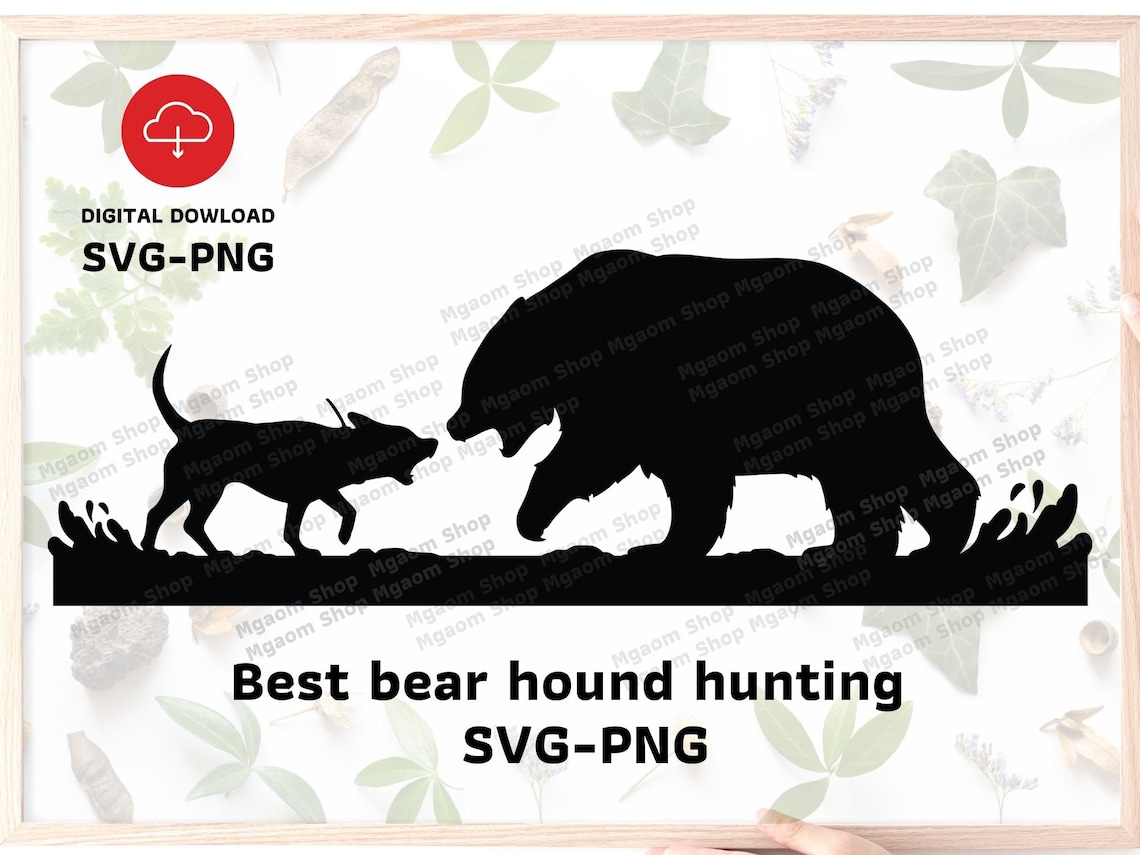 Hound hunting scene Svg Best bear hound hunting Svg Hunting | Etsy