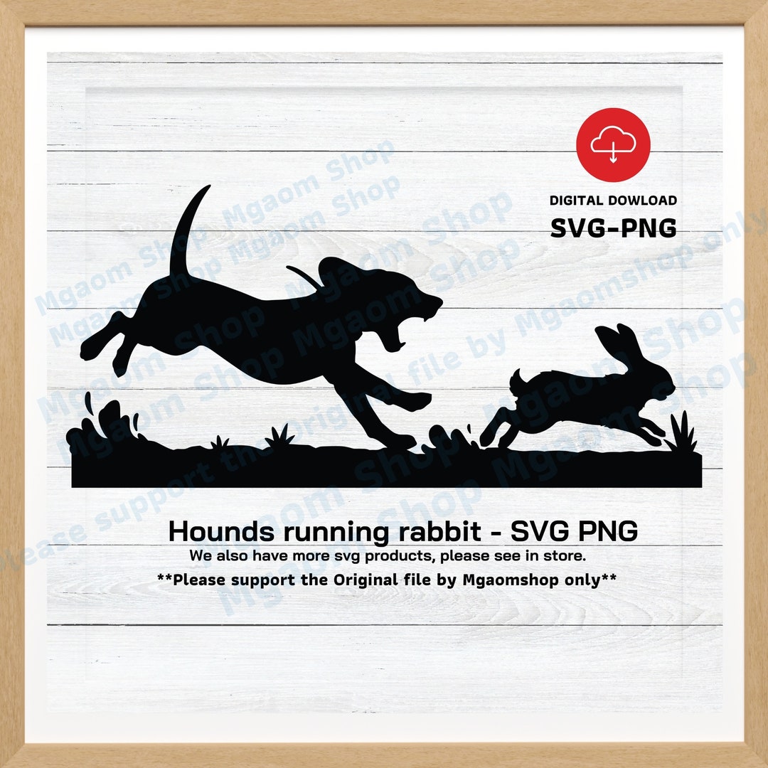 Hound Dog Hunting Rabbit SVG: Beagle Running (digital Download) - Etsy