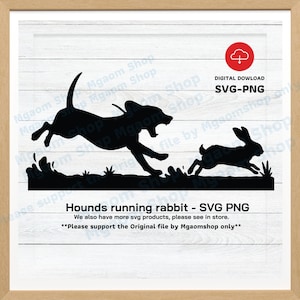 Hound Dog Hunting Rabbit SVG: Beagle Running (digital Download) - Etsy