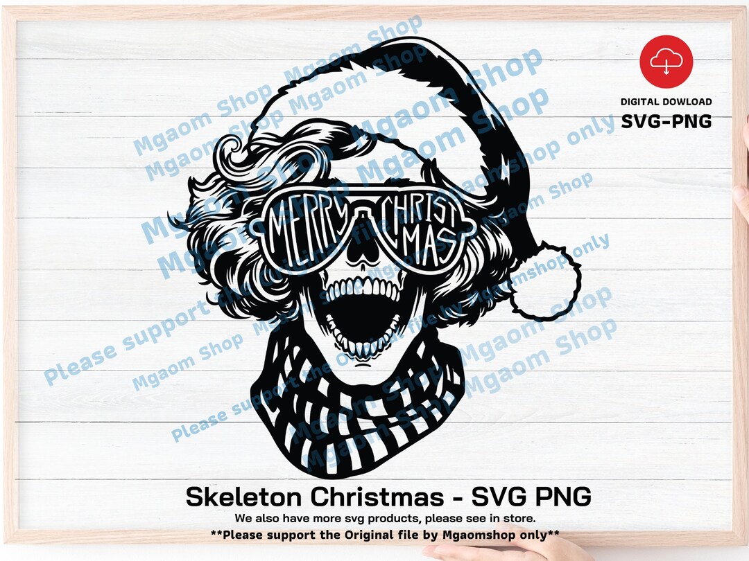 Skeleton Christmas Svg, Skull Face Svg, Skeleton Sunglasses Svg, Funny ...