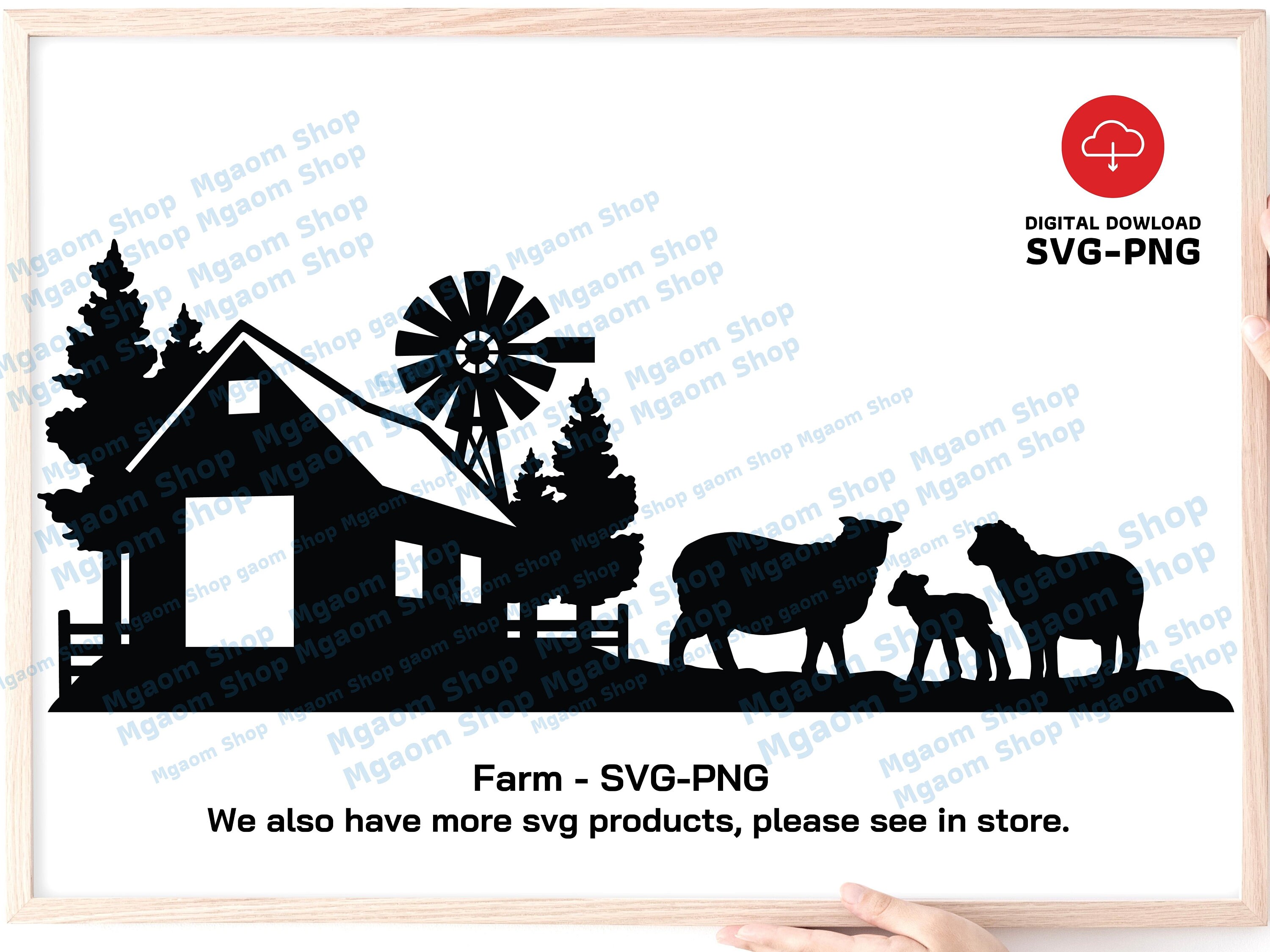 Farm Svg 3 Farm Scene Svg File Family Farm Svg Barn Svg - Etsy Australia