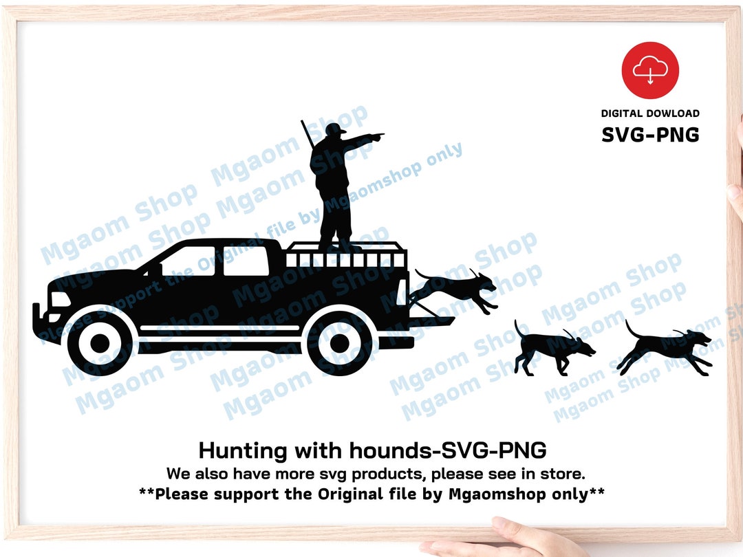 Hunting With Hounds SVG: Hunter & Truck Clipart (digital Download) - Etsy