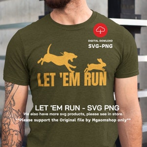 Beagle Hunting Rabbit SVG: Let 'em Run Design (digital Download) - Etsy