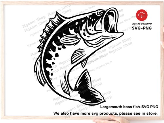 Largemouth Bass Fish Svg Bass Fish Svgbass Fishing Svg bass - Etsy