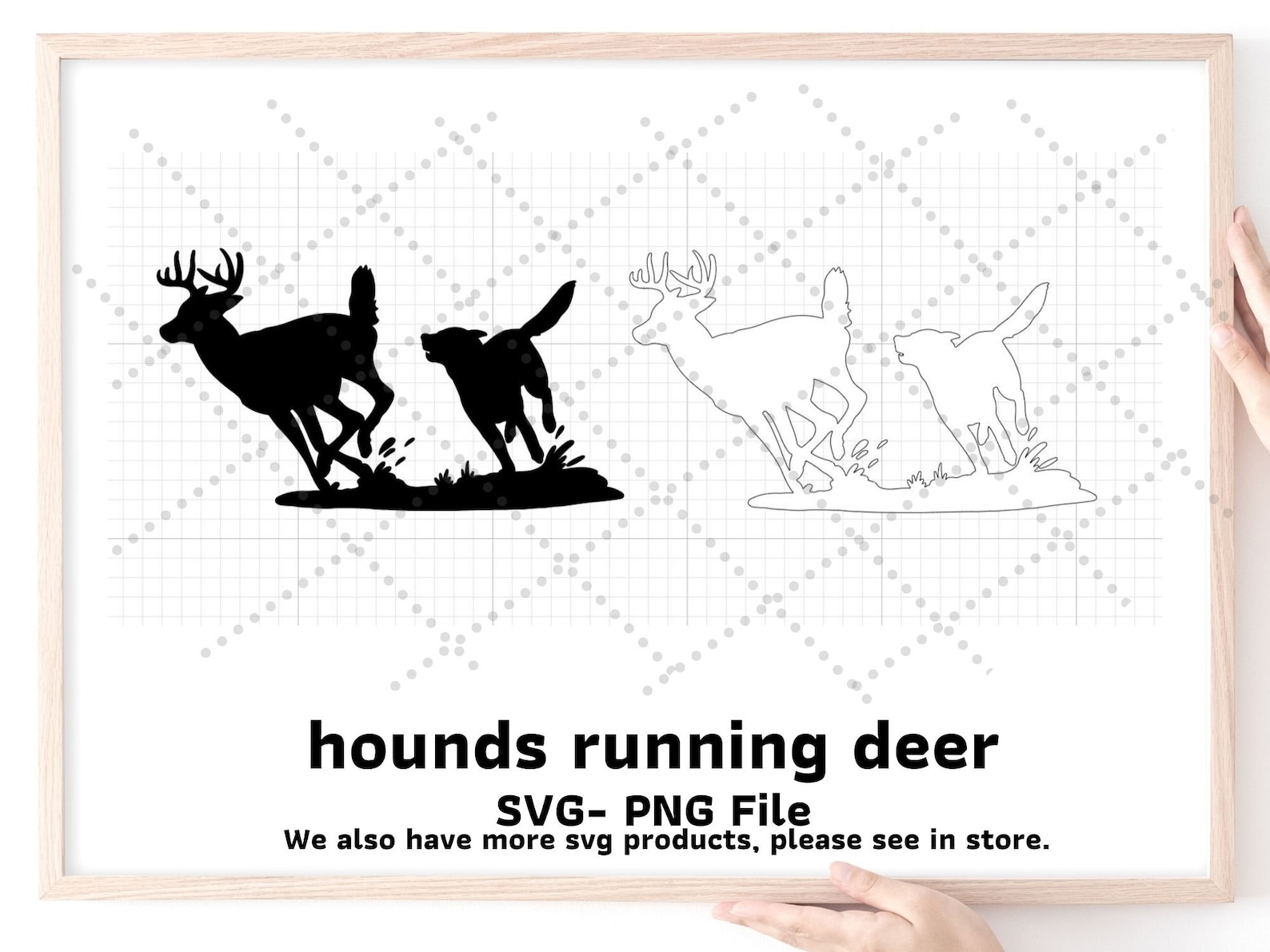 Hounds Running Deer SVG Hound Chasing Deer Svg Png File Svg - Etsy